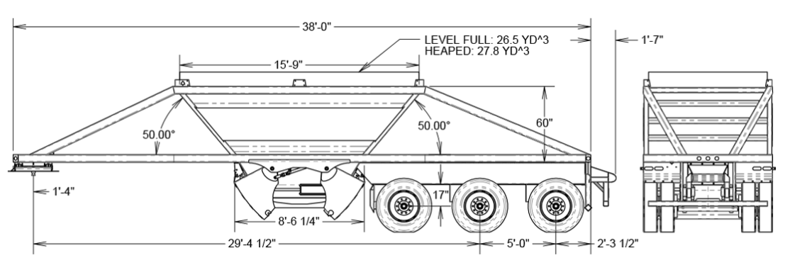 Load Line Cross Clam Belly Dump Trailer - Hayworth Equipment Sales