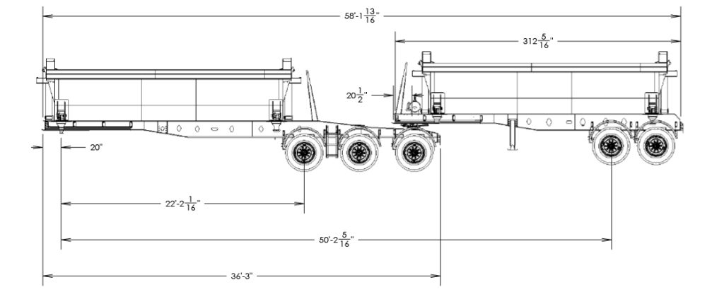 Centerline B-Train Side Dump Trailer - Hayworth Equipment Sales, Edmonton